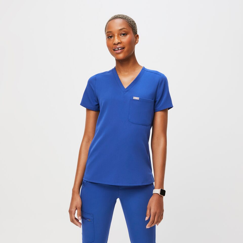 Women's Catarina One-Pocket Scrub Top - Winning Blue · FIGS