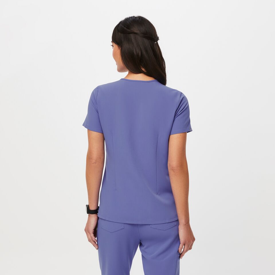 Women's Catarina One-Pocket Scrub Top - Blueberry · FIGS
