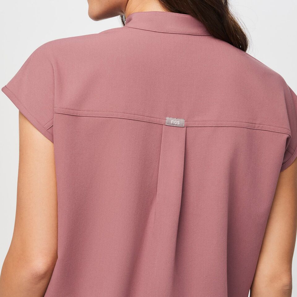 Women's Rafaela Oversized Scrub Top™ - Mauve · FIGS