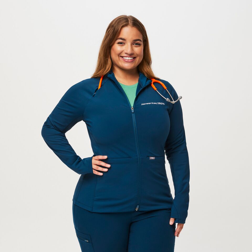 On-Shift ContourKnit Jacket™ - Deep Reef · FIGS