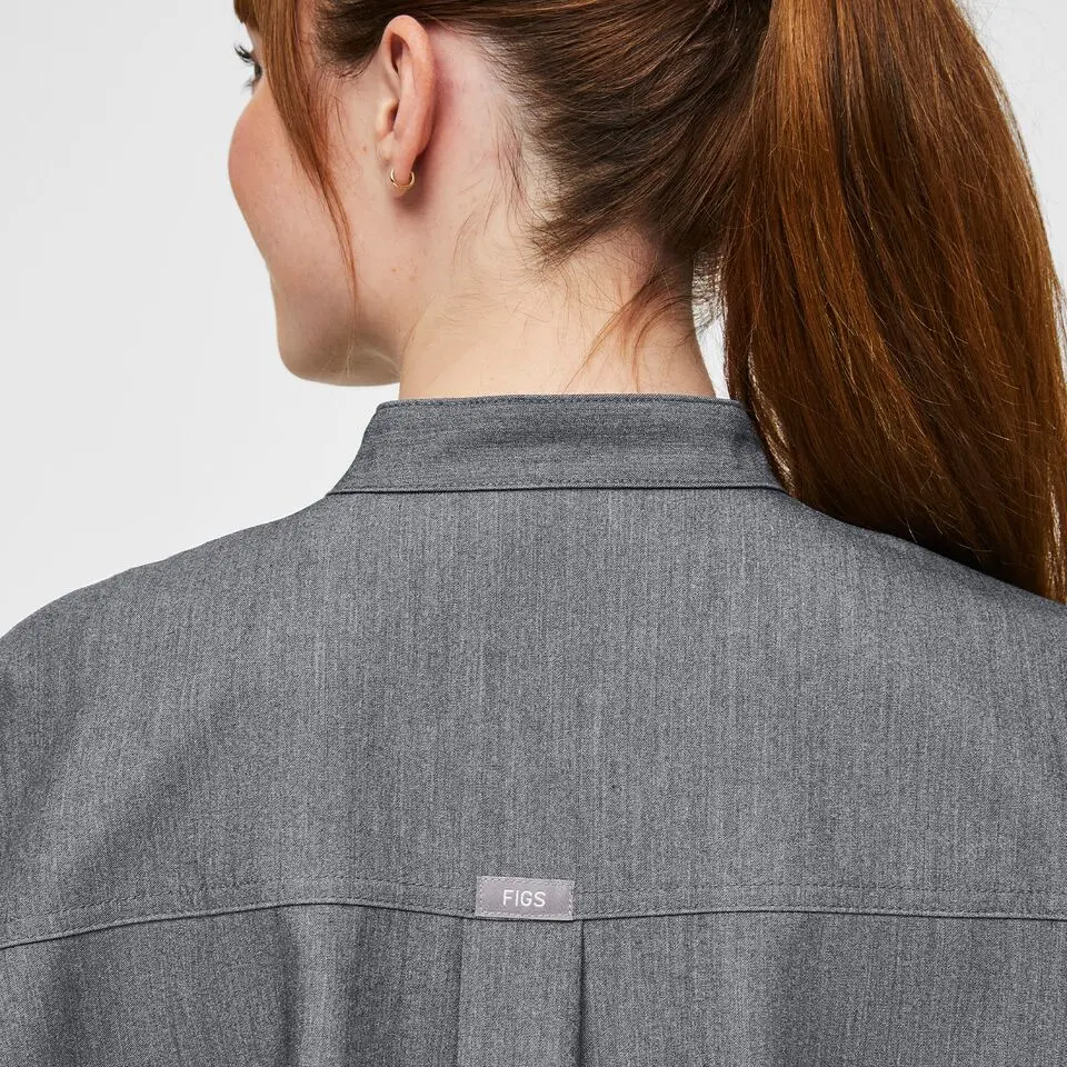 Women's Rafaela Oversized Scrub Top™ - Graphite · FIGS