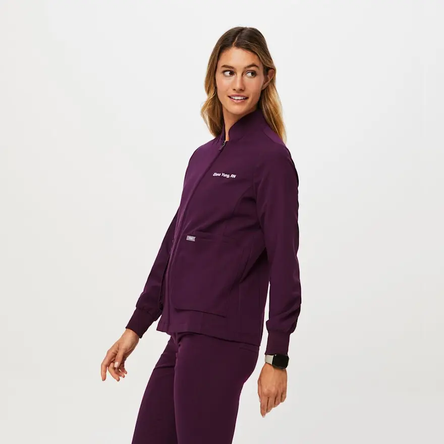 Women's Sebina Scrub Jacket - Deep Purple · FIGS