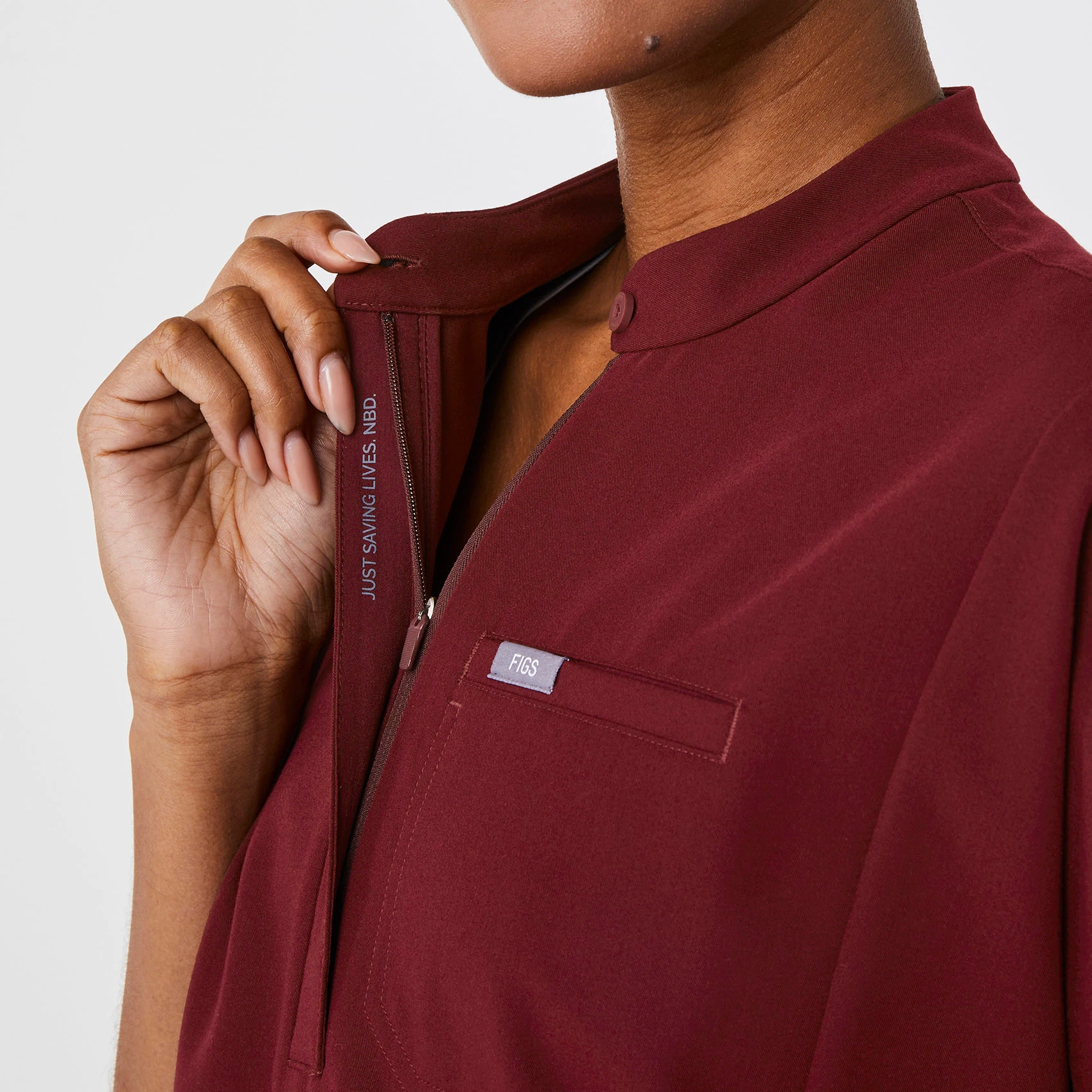 Women's Montex Classic Scrub Top - Burgundy · FIGS