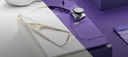 Women's Optic White + Amethyst Scrubs • FIGS