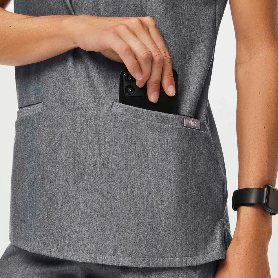 Women's Casma Three-Pocket Scrub Top™ - Graphite · FIGS