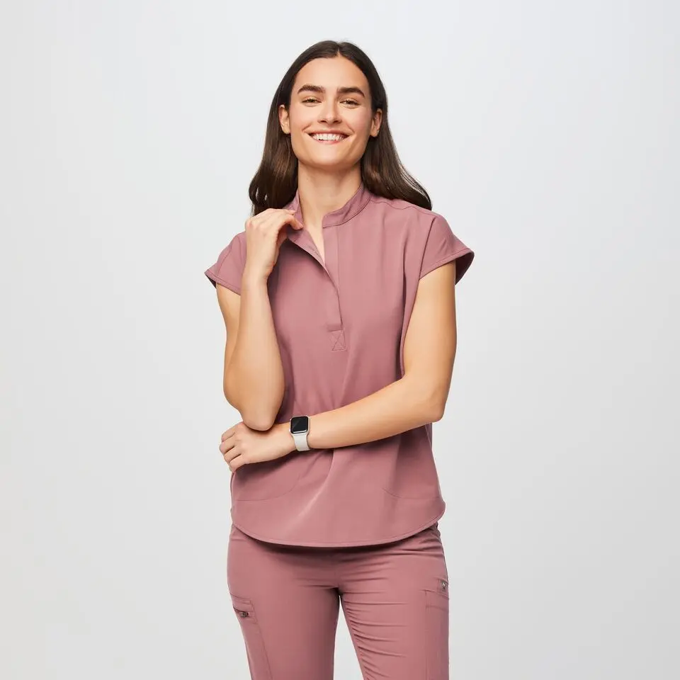 Women's Rafaela Oversized Scrub Top™ - Mauve · FIGS