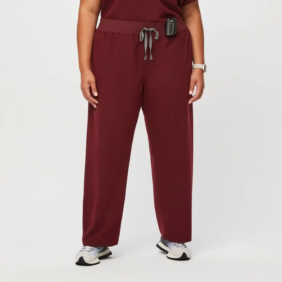 Women’s High Waisted Livingston Scrub Pants™ - Burgundy · FIGS