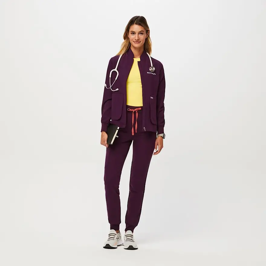 Women's Sebina Scrub Jacket - Deep Purple · FIGS