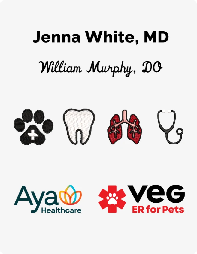 FIGS Custom Embroidery · FIGS