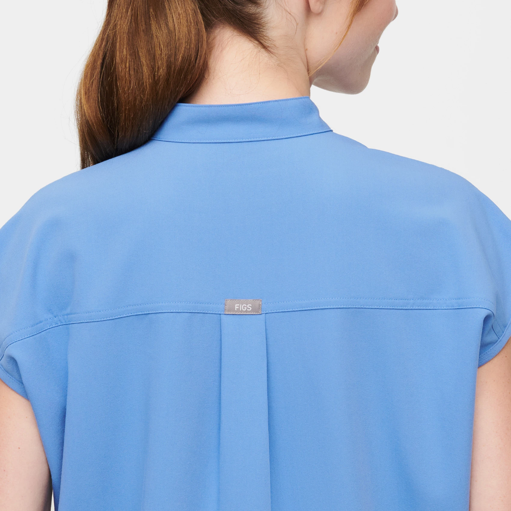 Women's Rafaela Oversized Scrub Top™ - Ceil Blue · FIGS