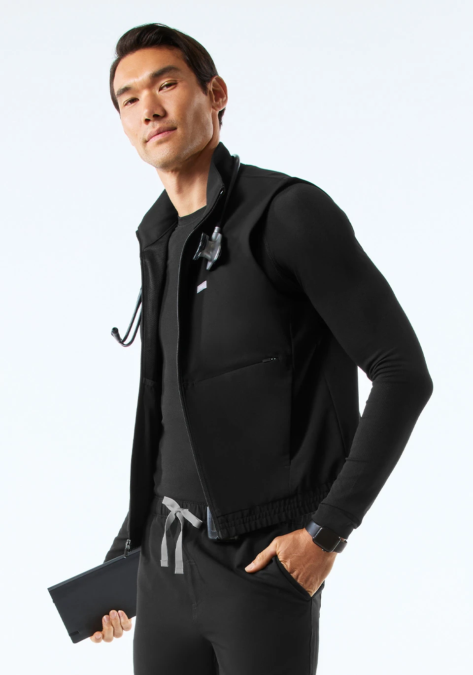 Chaleco de uniforme médico Cobaki para hombre - Negro · FIGS