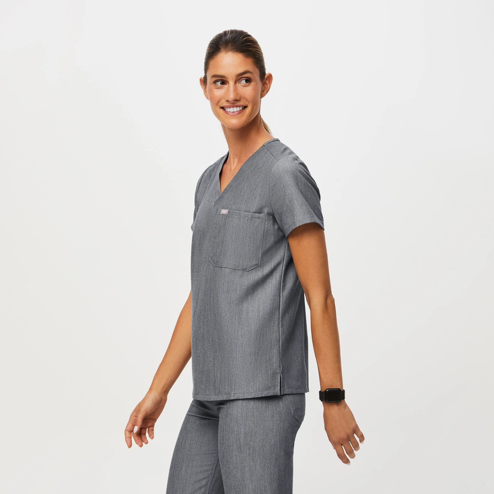 Women's Catarina One-Pocket Scrub Top™ - Graphite · FIGS
