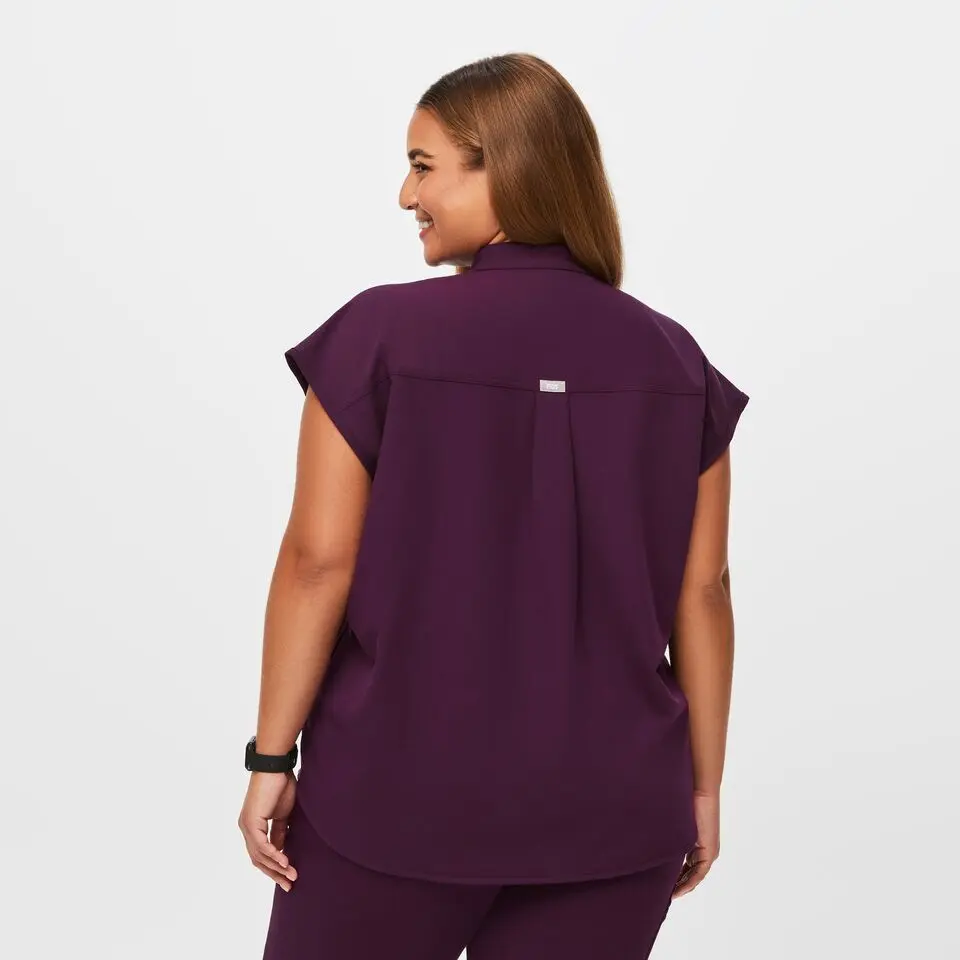 Women's Rafaela Oversized Scrub Top™ - Deep Purple · FIGS