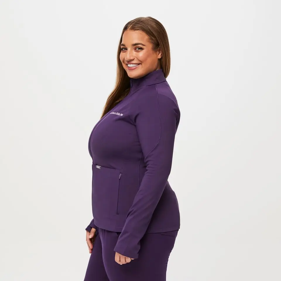 Women's ContourKnit Scrub Jacket™ - Purple Jam · FIGS