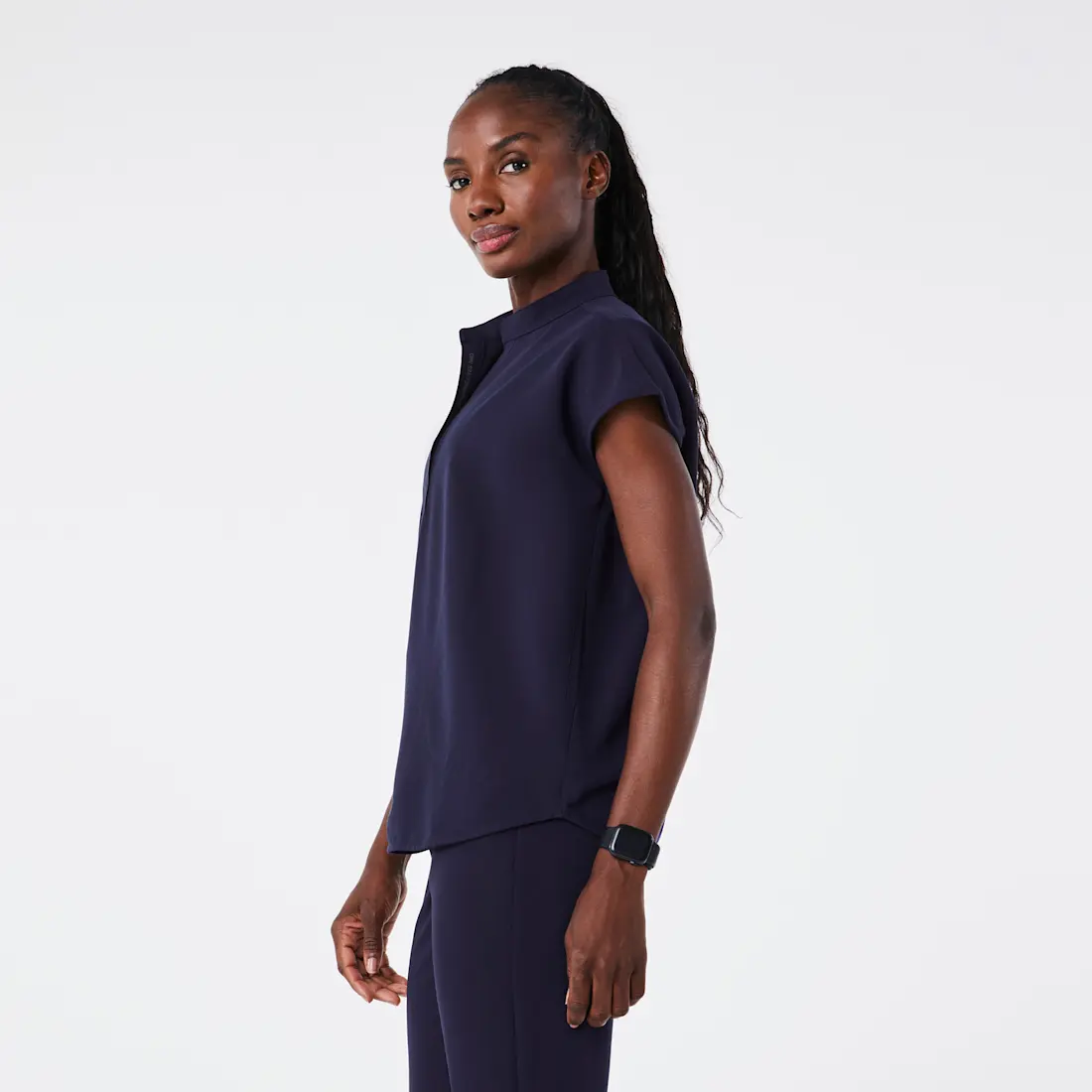 Women's Rafaela Oversized Scrub Top™ - Navy · FIGS