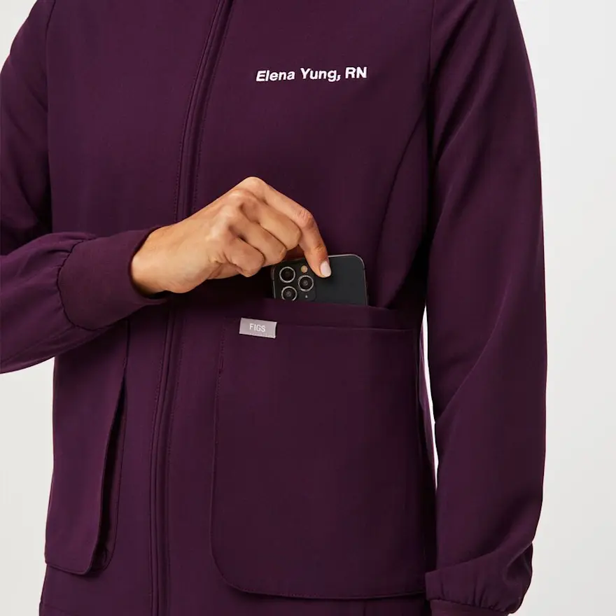 Women's Sebina Scrub Jacket - Deep Purple · FIGS
