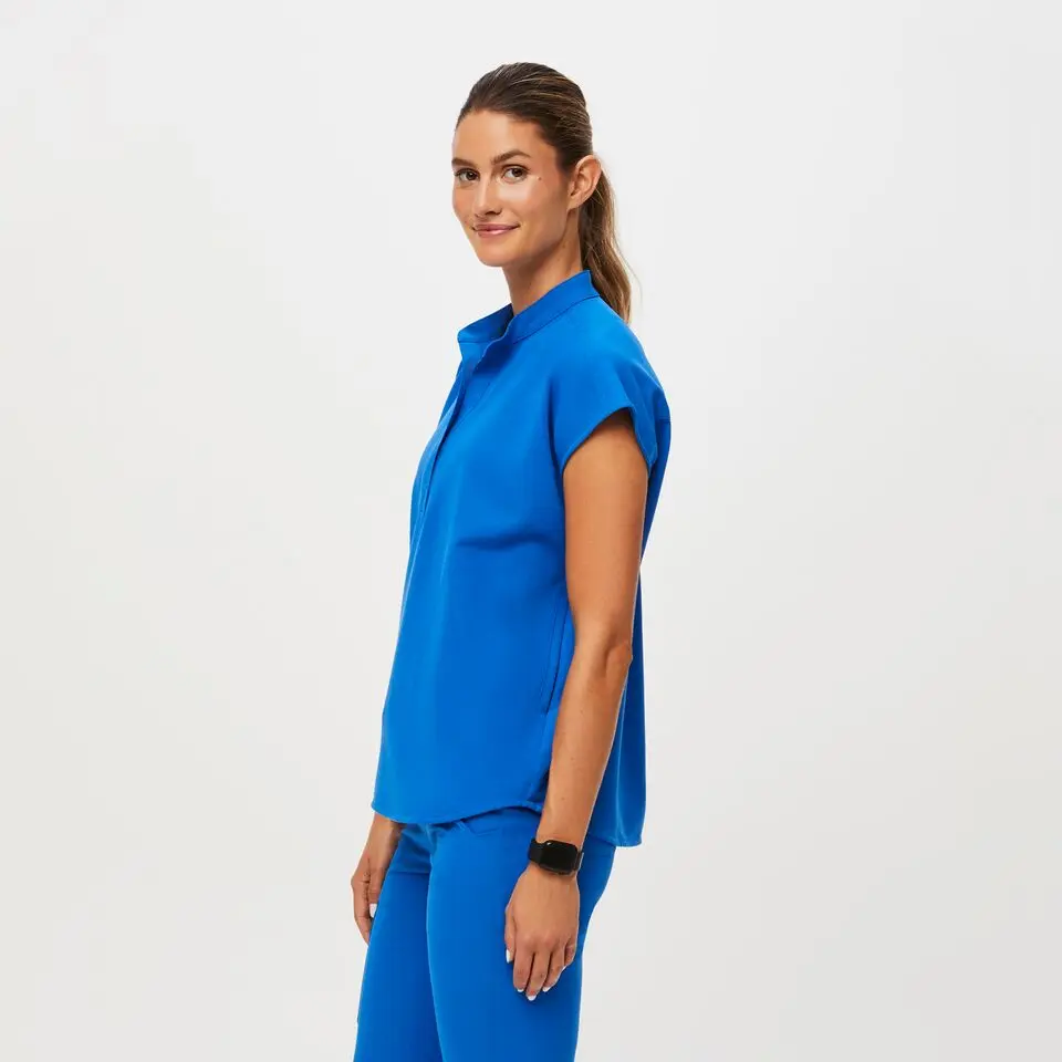 Women's Rafaela Oversized Scrub Top™ - Royal Blue · FIGS