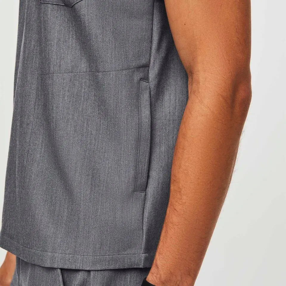 Men's Chisec Three-Pocket Scrub Top™ - Graphite · FIGS