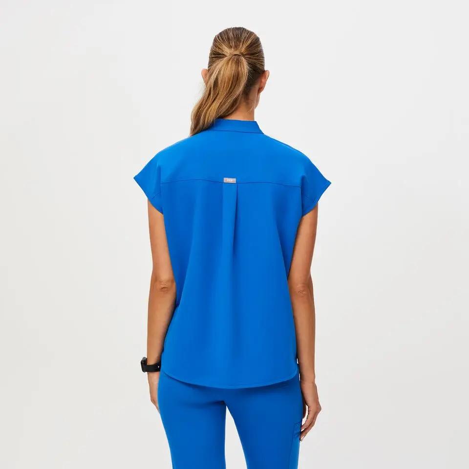 Women's Rafaela Oversized Scrub Top™ - Royal Blue · FIGS