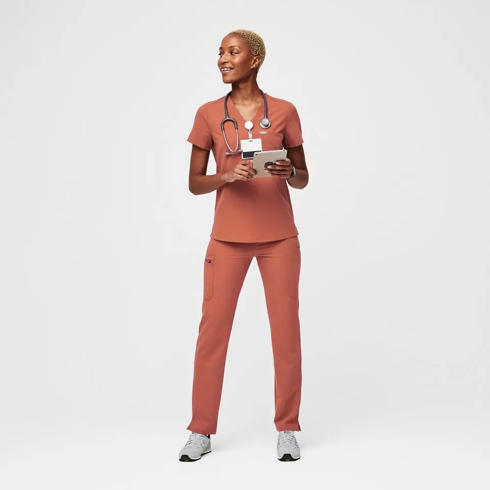 Women's Catarina One-Pocket Scrub Top™ - Terracotta · FIGS