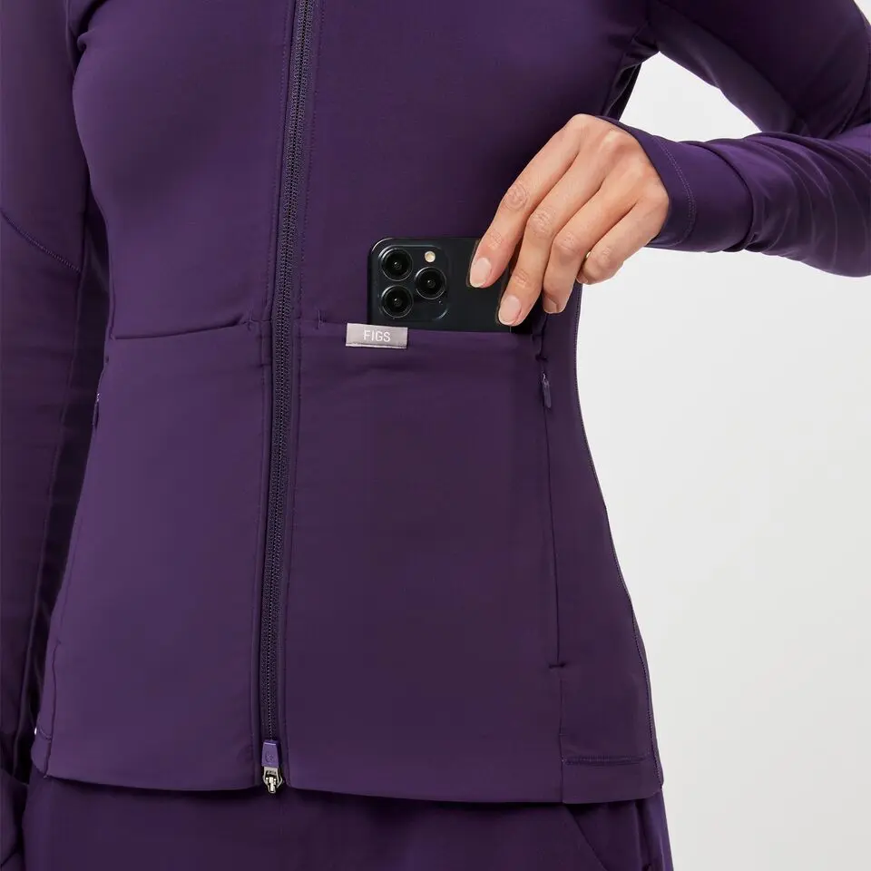 Women's ContourKnit Scrub Jacket™ - Purple Jam · FIGS