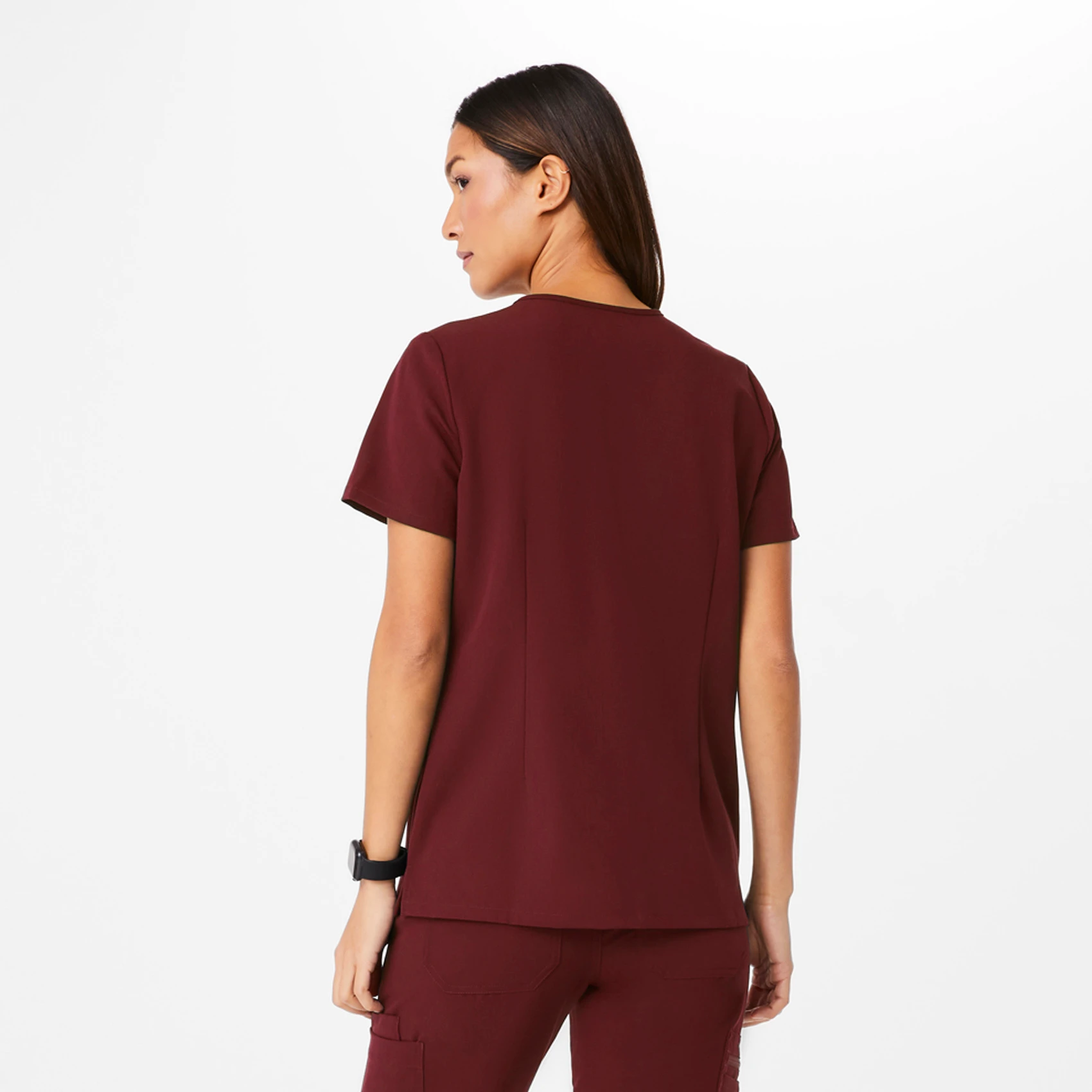 Women's Casma Scrub Top™ - Burgundy · FIGS