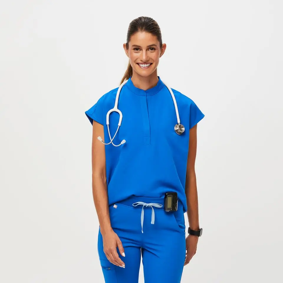 Women's Rafaela Oversized Scrub Top™ - Royal Blue · FIGS