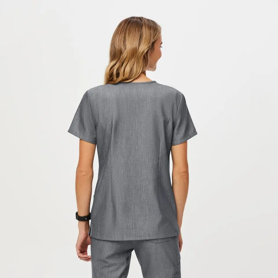 Women's Casma Three-Pocket Scrub Top™ - Graphite · FIGS