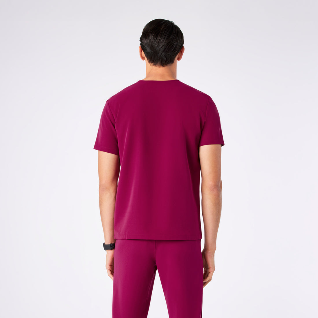 Men's Leon™ Three-Pocket Scrub Top - Dark Magenta · FIGS