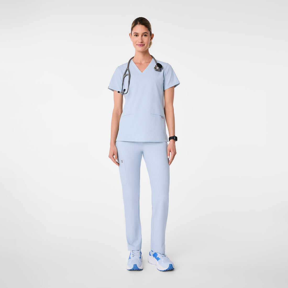 Women's Casma Three-Pocket Scrub Top™ - Chambray · FIGS