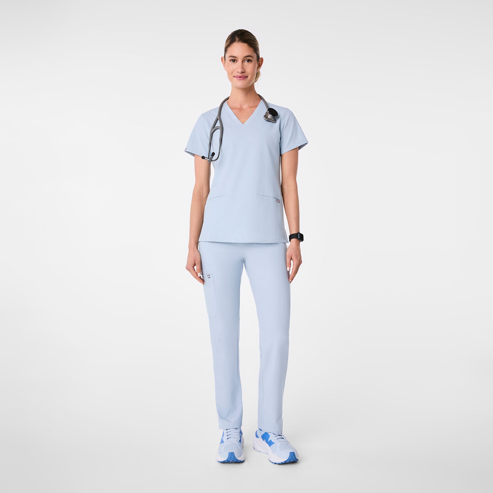Women's Casma Three-Pocket Scrub Top™ - Chambray · FIGS