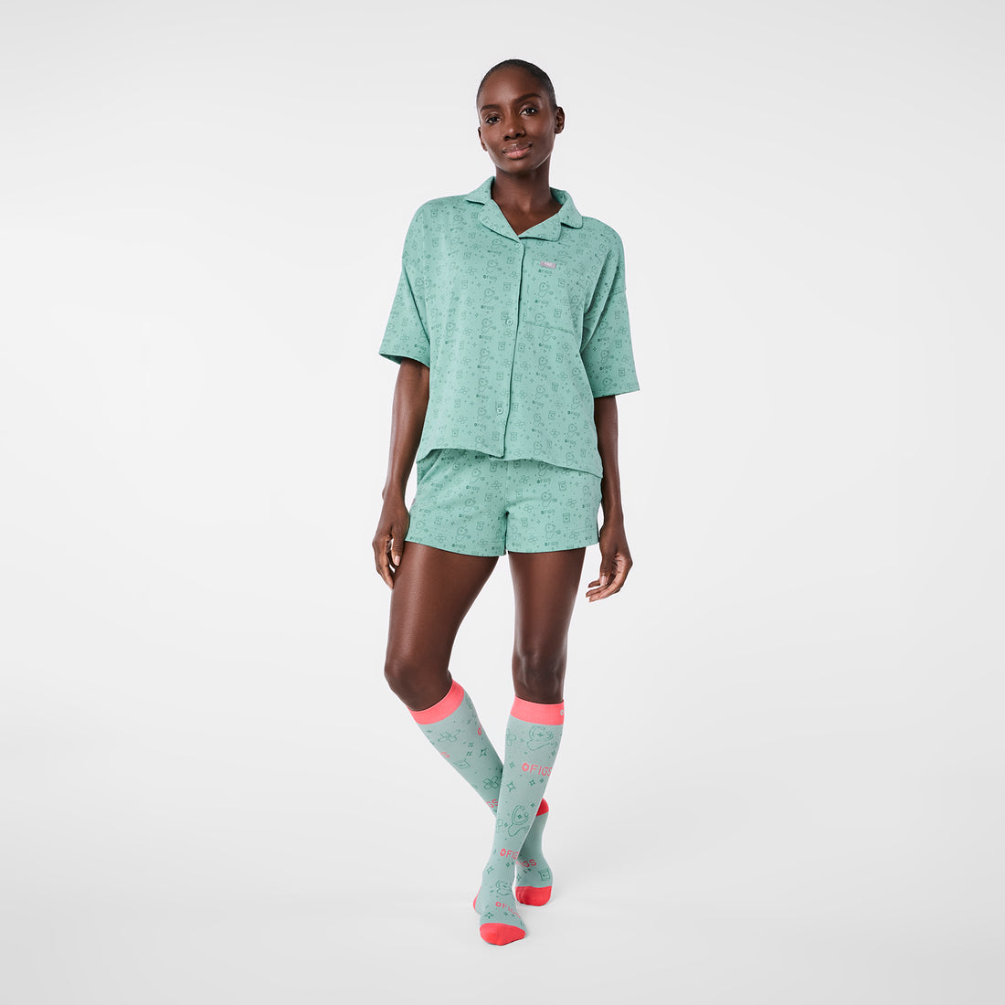 Women's Pajama Top - Seaglass · FIGS