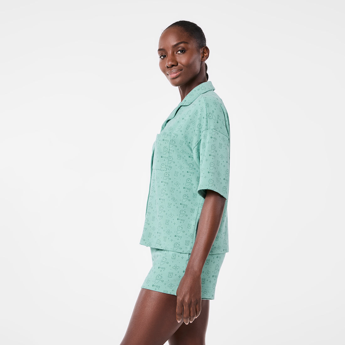 Women's Pajama Top - Seaglass · FIGS
