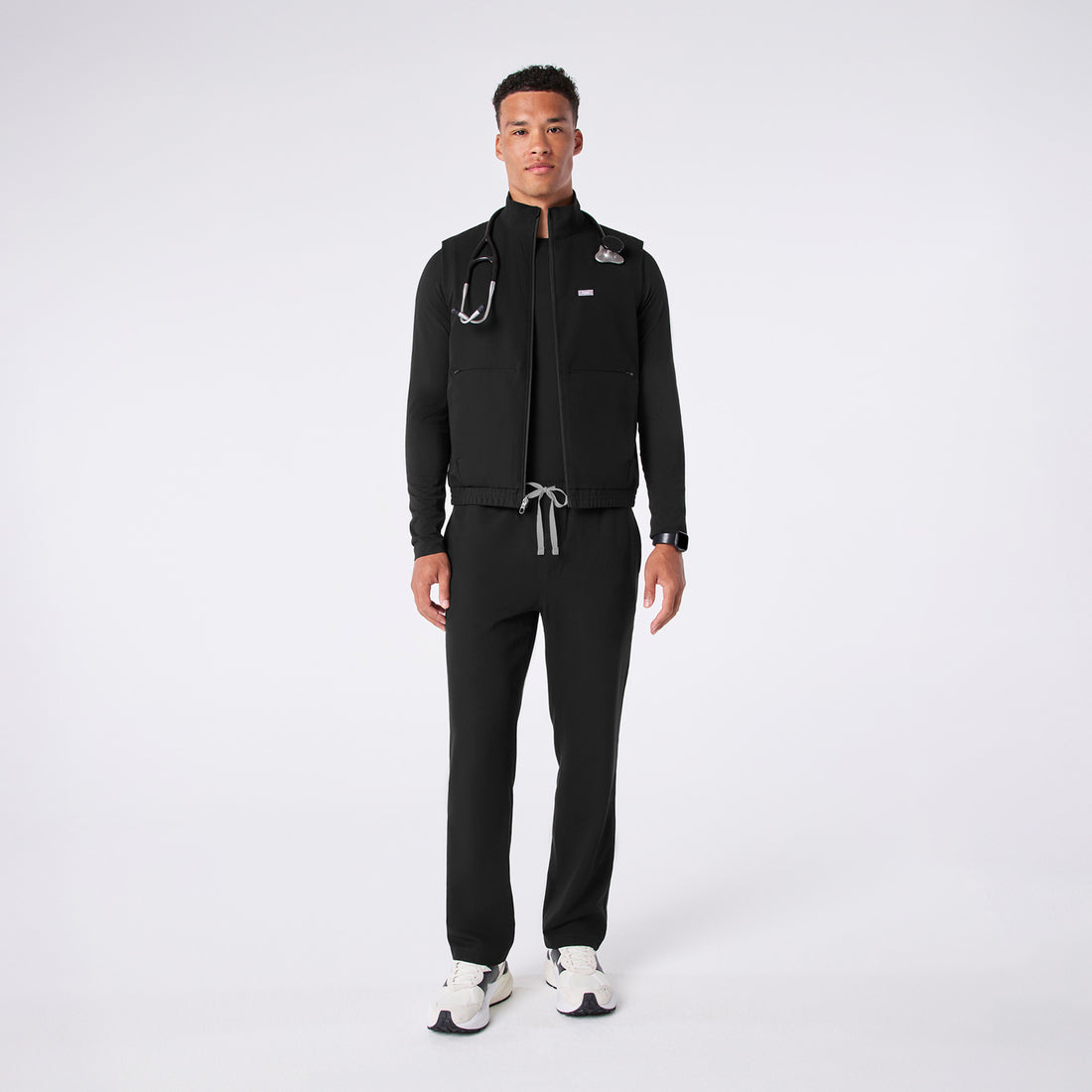 Men's Cobaki Scrub Vest - Black · FIGS