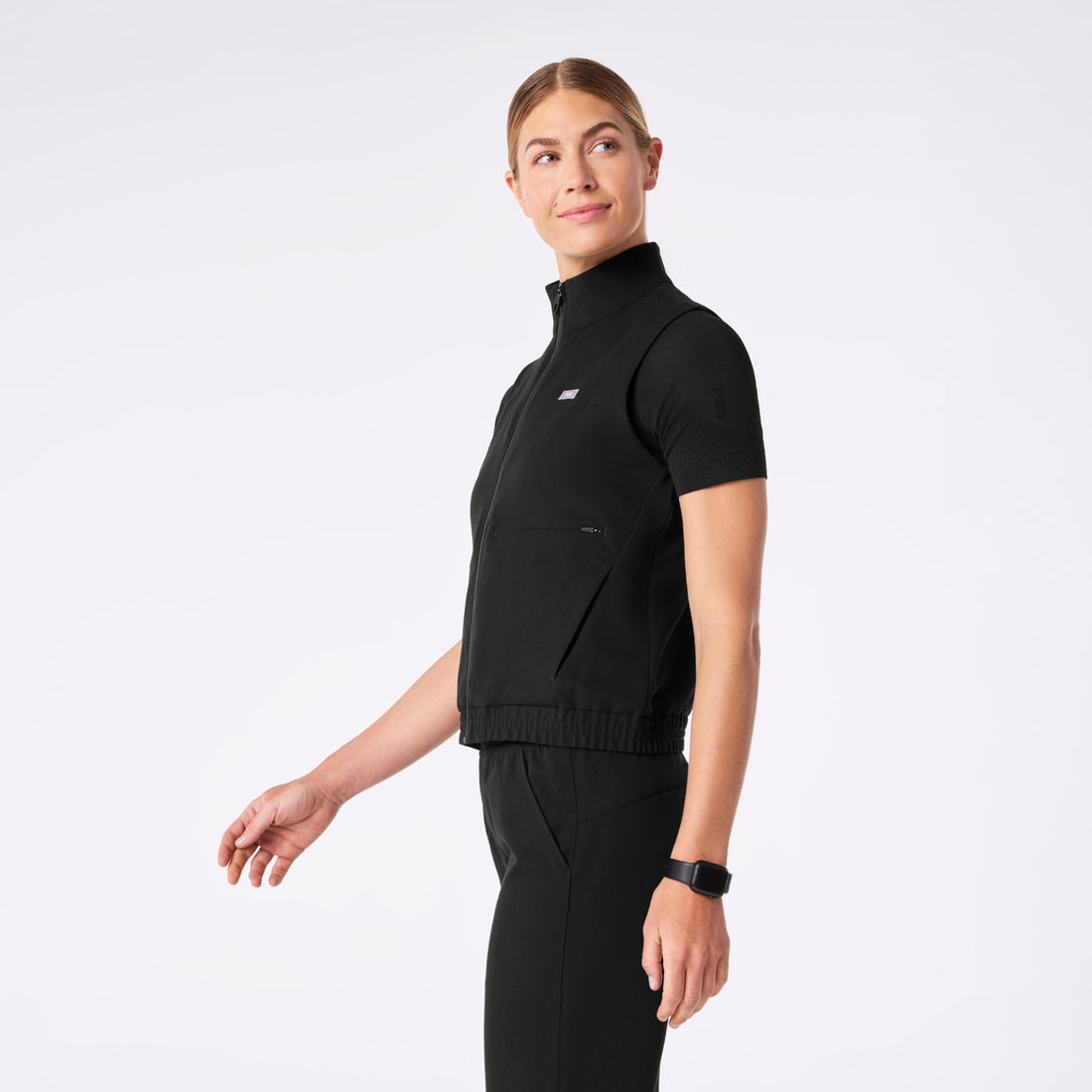 Women’s Sydney Scrub Vest - Black · FIGS