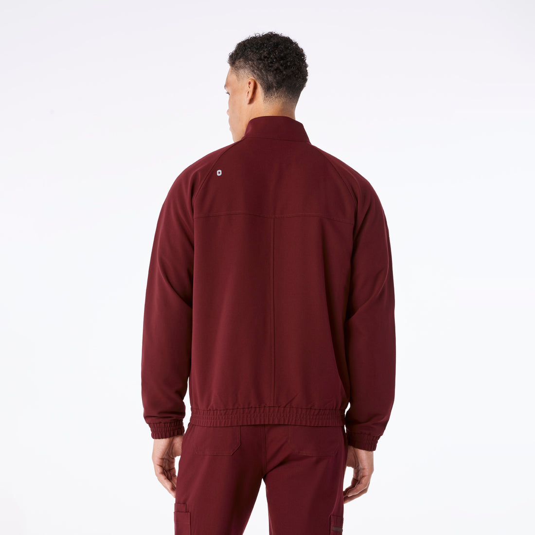 Men’s Cobaki Scrub Jacket - Burgundy · FIGS