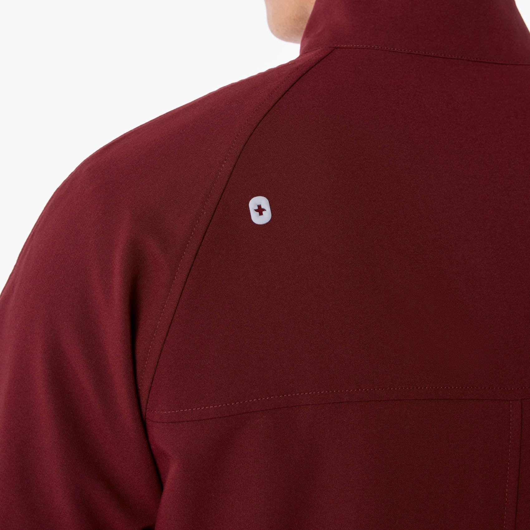 Men’s Cobaki Scrub Jacket - Burgundy · FIGS