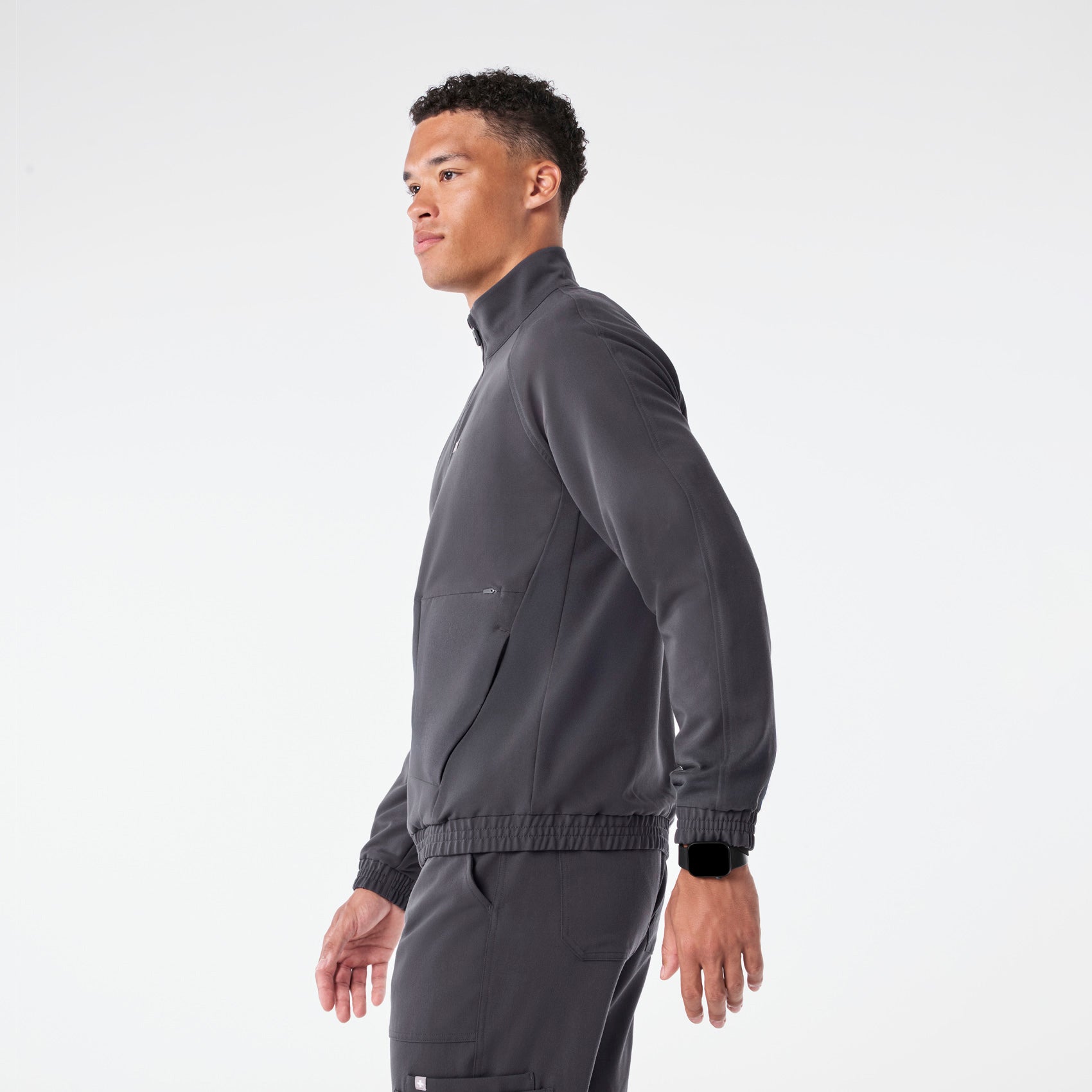 Men’s Cobaki Scrub Jacket - Charcoal · FIGS