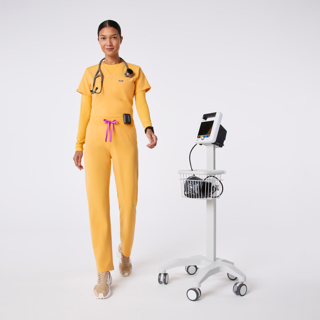 Women’s High Waisted Livingston Scrub Pants™ - Dandelion · FIGS