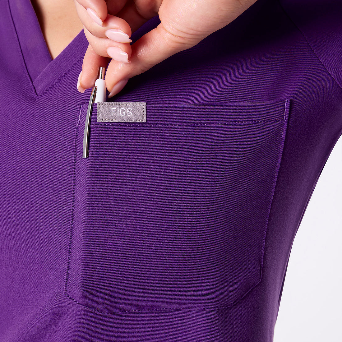 Women's Catarina One-Pocket Scrub Top™ - Digital Grape · FIGS