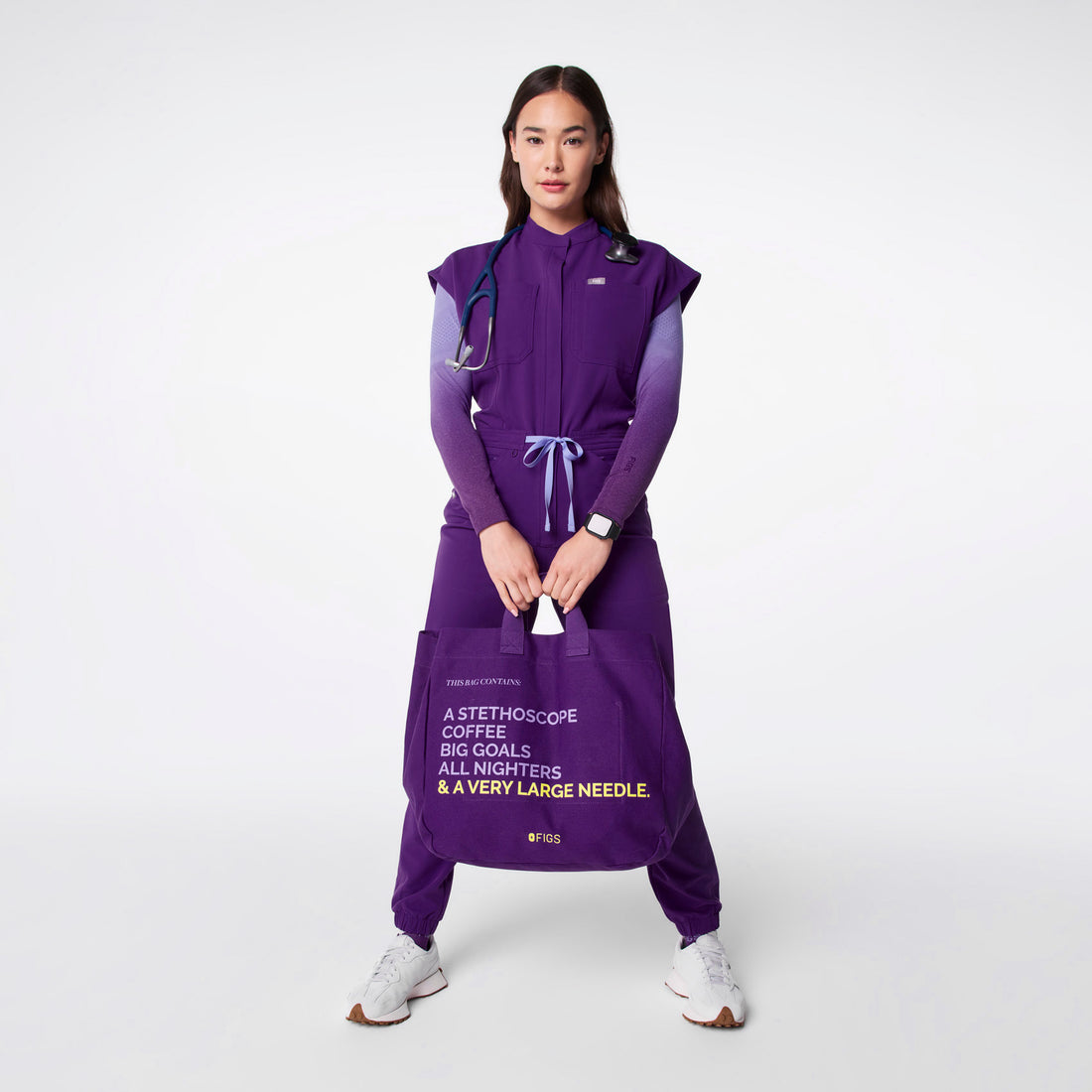 Canvas Tote - Digital Grape · FIGS