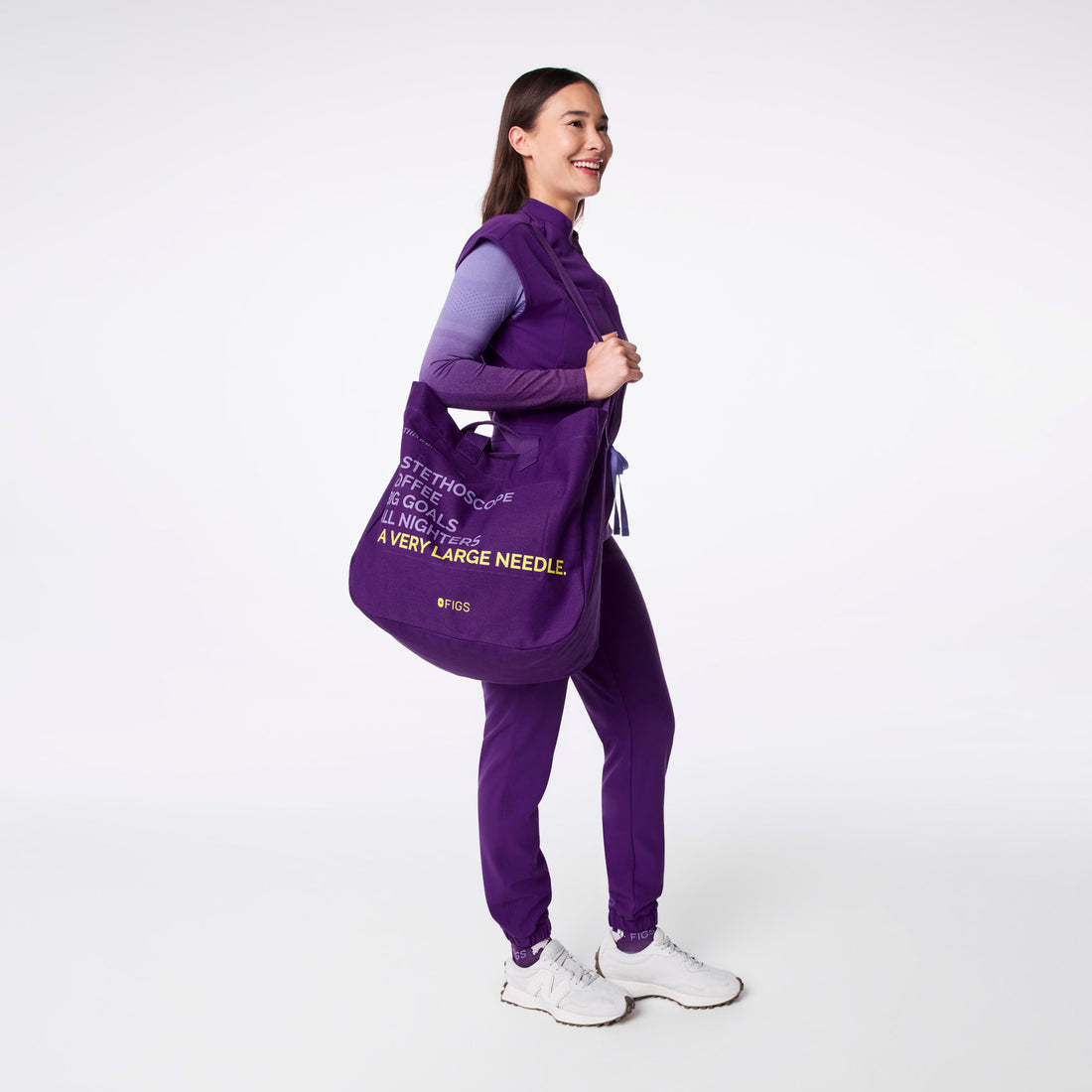 Canvas Tote - Digital Grape · FIGS