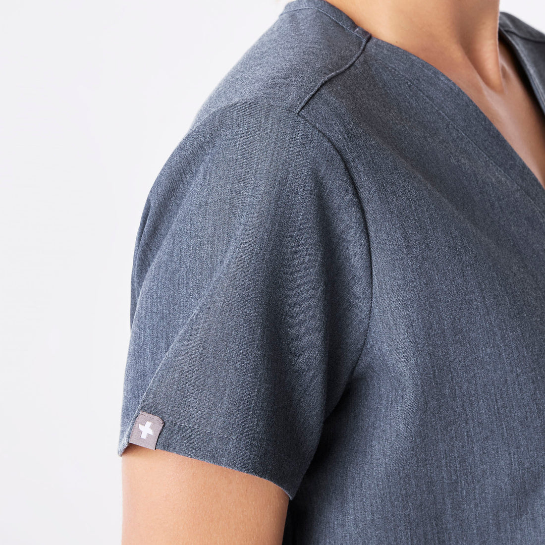 Women's Catarina One-Pocket Scrub Top™ - Heather Denim · FIGS