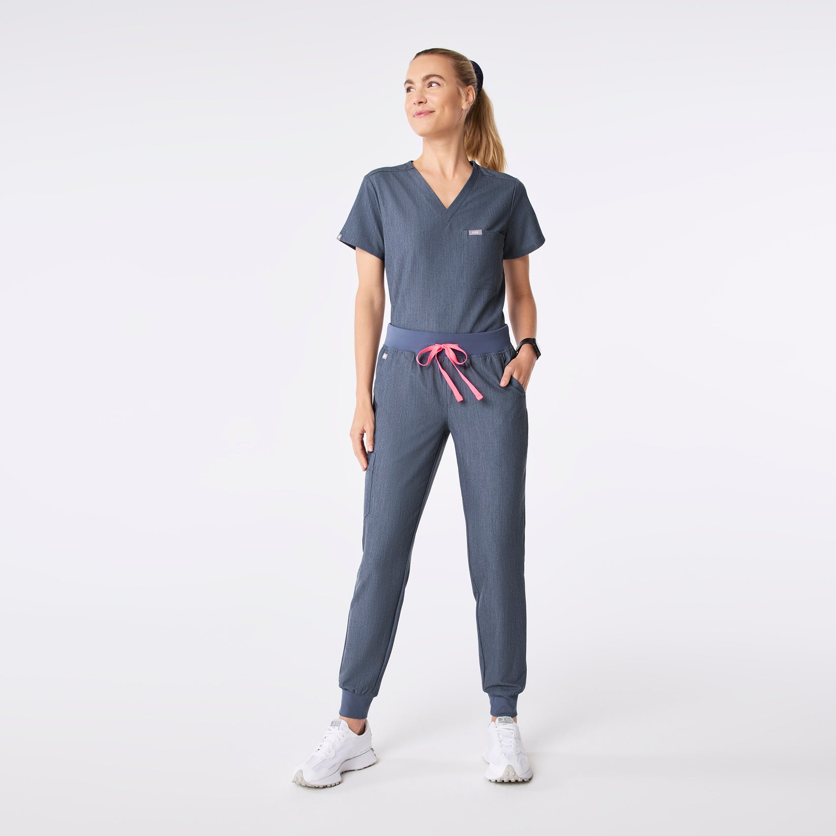 Women's Heather Denim Scrubs · FIGS