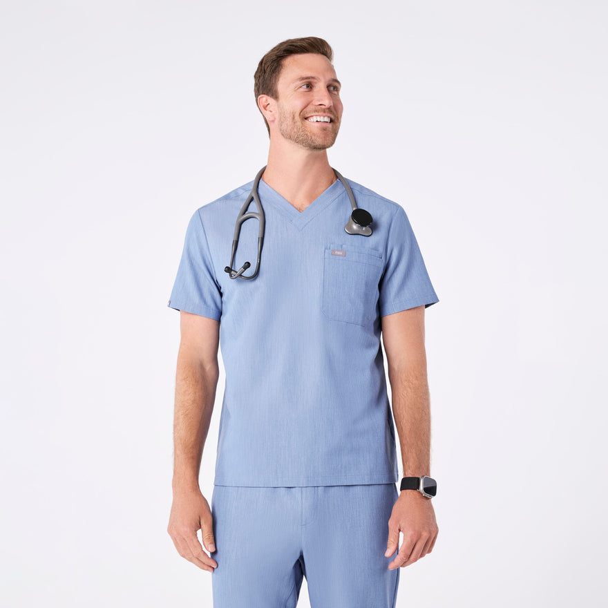 Men's Heather Indigo Scrubs · FIGS