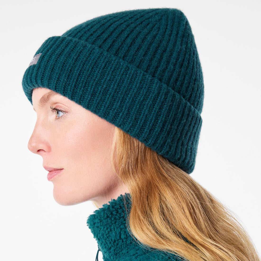 Unisex FIGS Logo Beanie - Caribbean Blue · FIGS