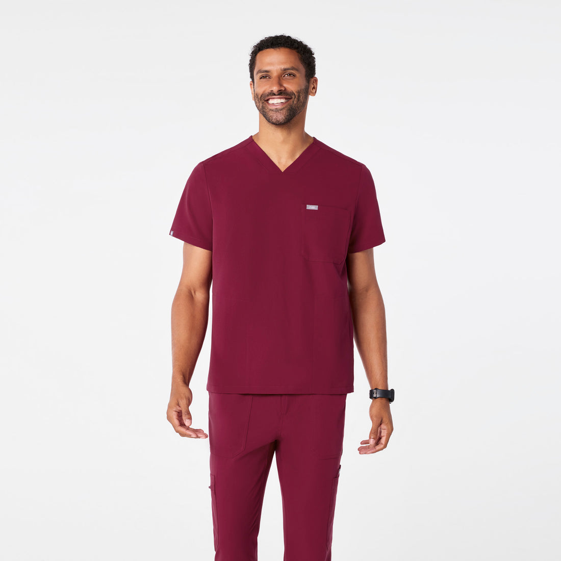 Men's Deep Cranberry Scrubs · FIGS
