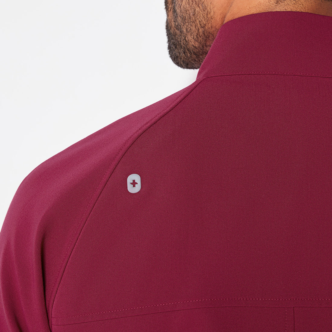Men’s Cobaki Scrub Jacket - Deep Cranberry · FIGS