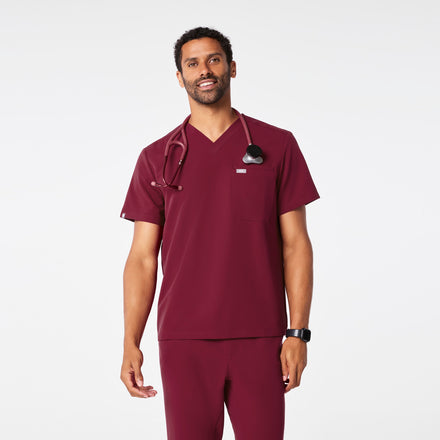 Men's Deep Cranberry Scrubs · FIGS