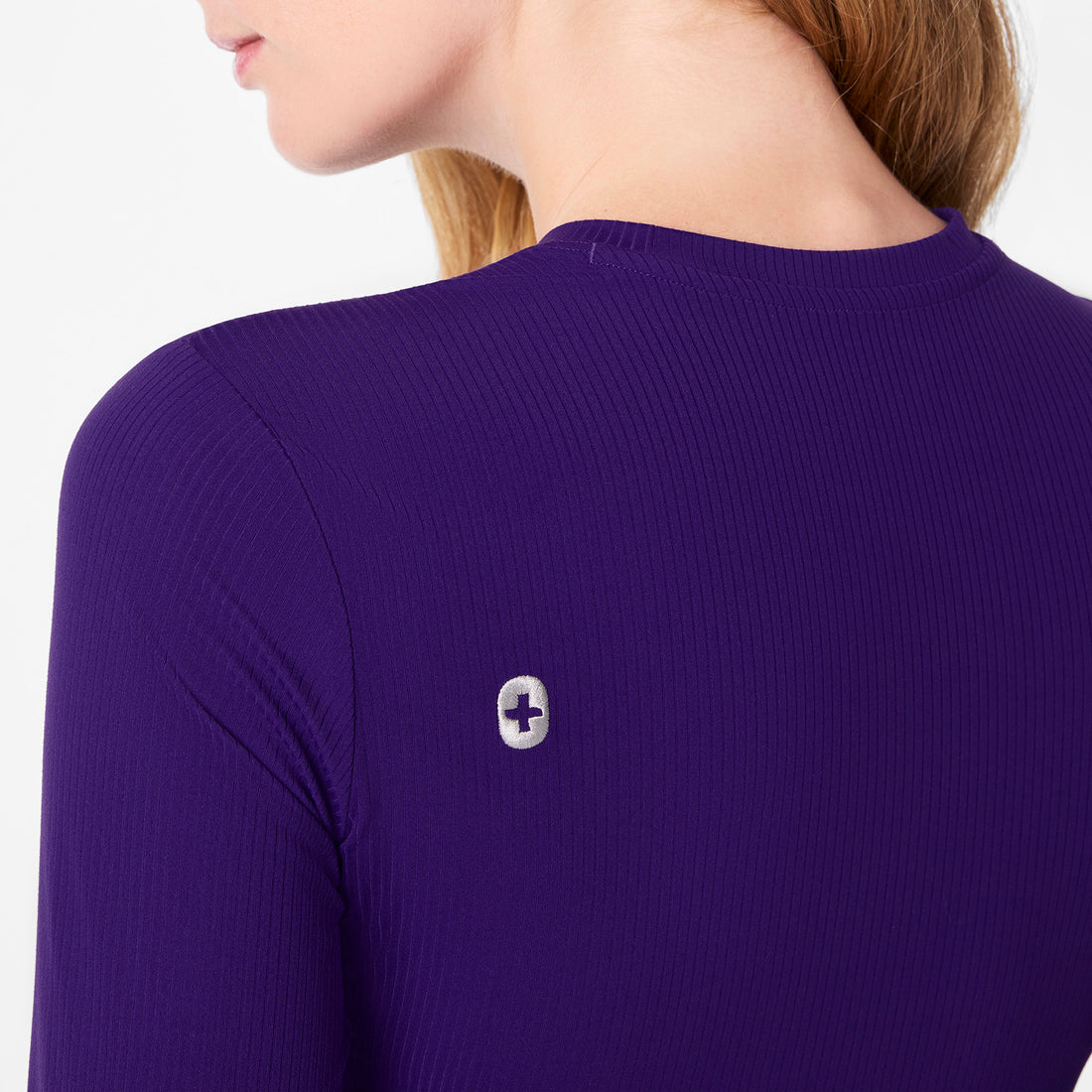 Women's Ribbed Longsleeve Underscrub - Purple Pulse · FIGS